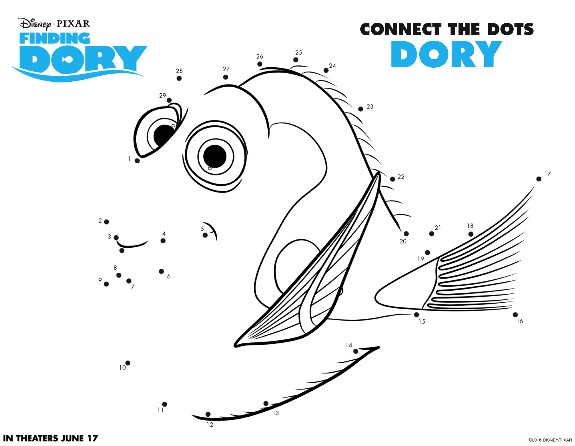 Finding Dory Activity Sheets Free Downloads FindingDory 