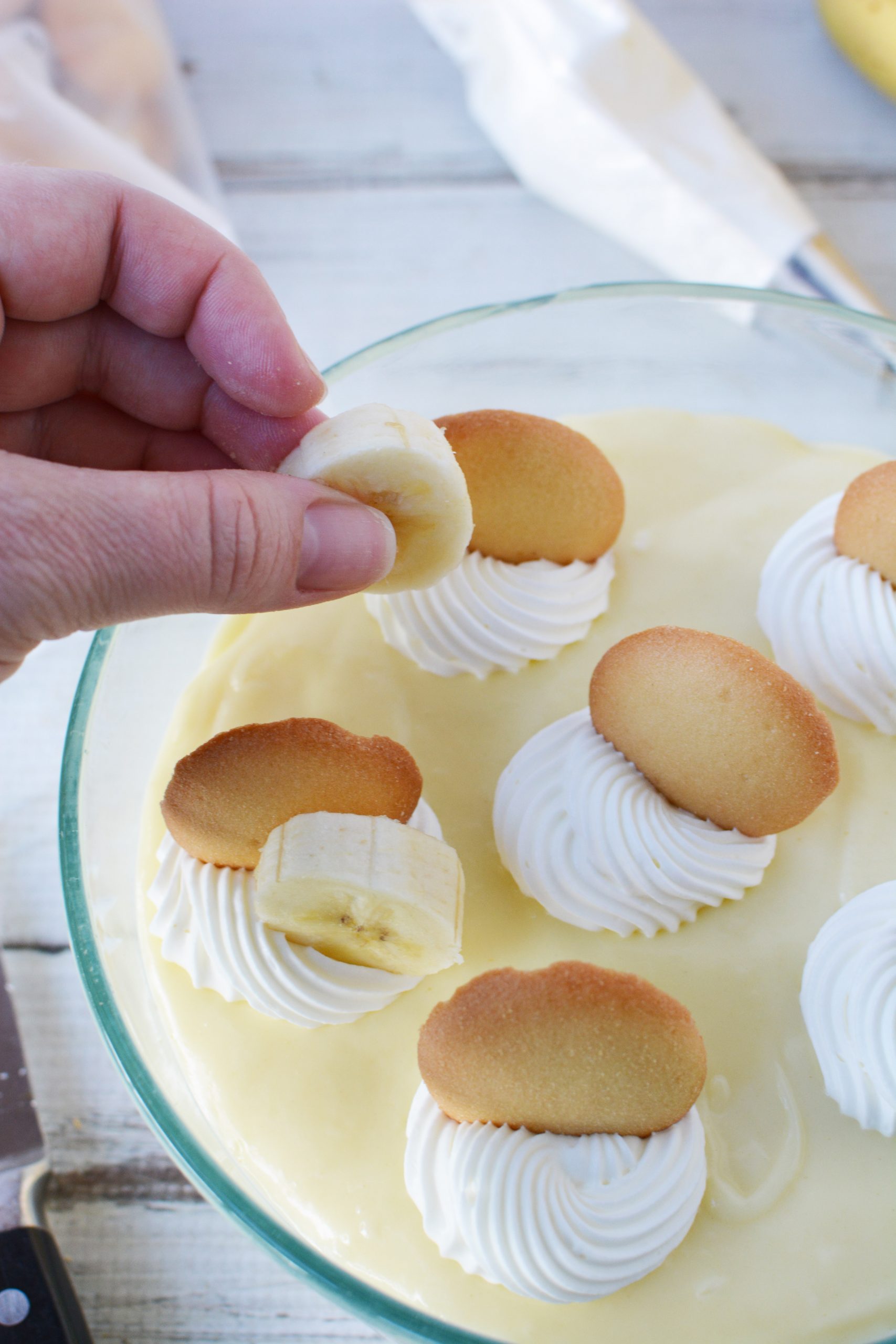 Homemade Banana Pudding With Nilla Wafers And Fresh Whipped Cream