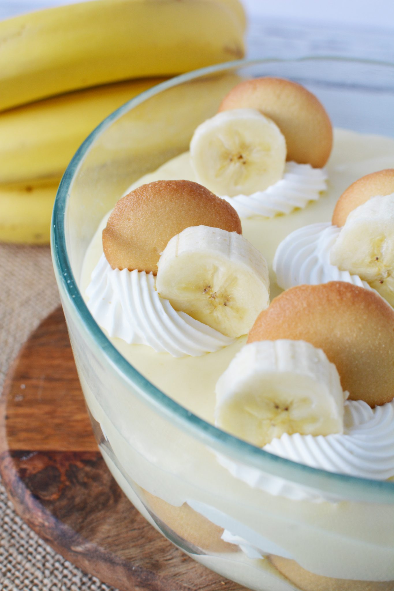 Homemade Banana Pudding With Nilla Wafers And Fresh Whipped Cream