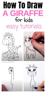 How To Draw A Giraffe - Step By Step Tutorial For Kids
