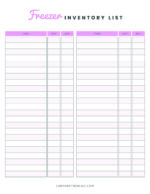 Free Freezer Inventory Printable - The Best Way To Inventory Your Kitchen