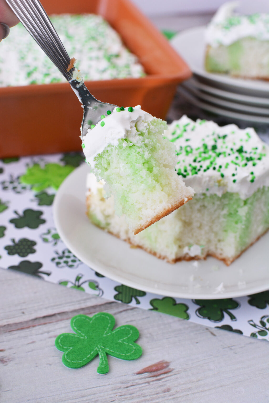 Lime Green Poke Cake Recipe - Lady and the Blog